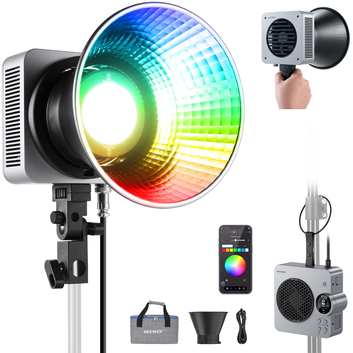 NEEWER HS200C 280W Portable RGB LED Video Light – NEEWER.CA