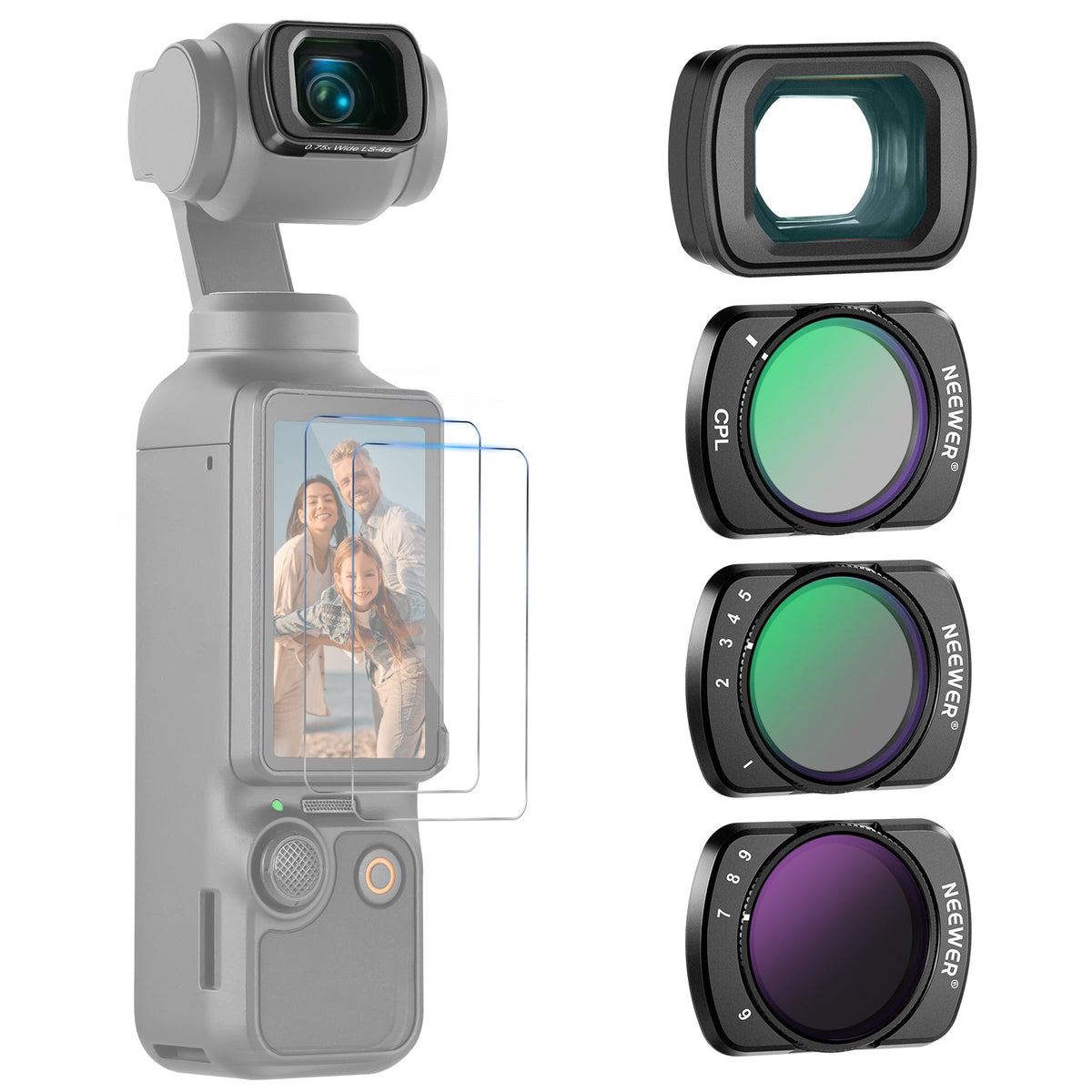 NEEWER FL-B15 Variable ND Filter Set & Lens for Pocket 3 - NEEWER ...