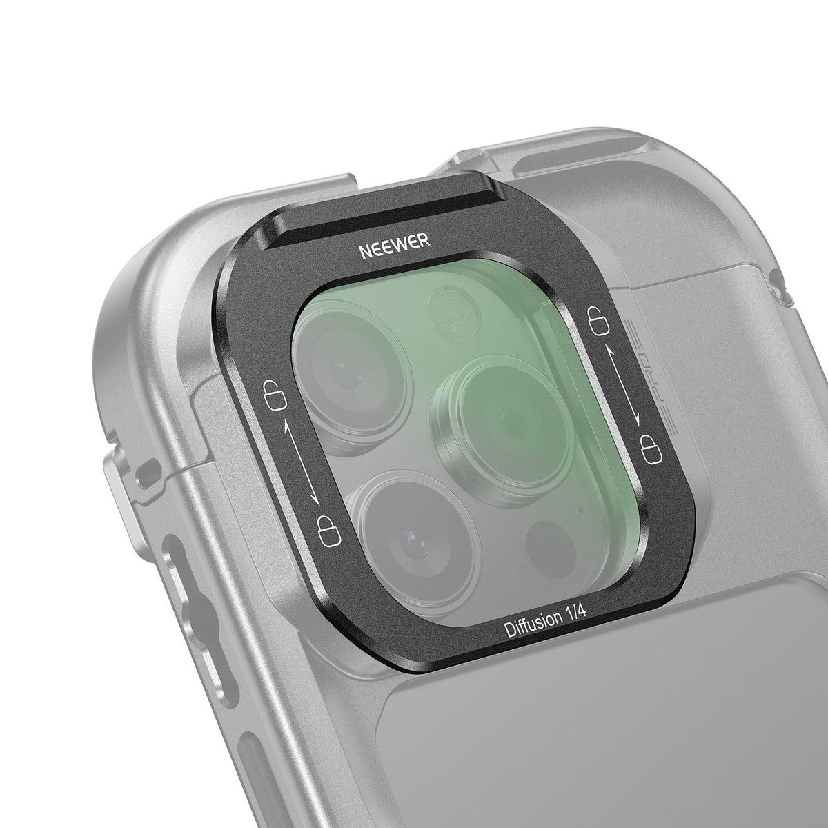 NEEWER FL-I5 1/4 Black Diffusion Phone Lens Filter For iPhone 16 Pro/M ...