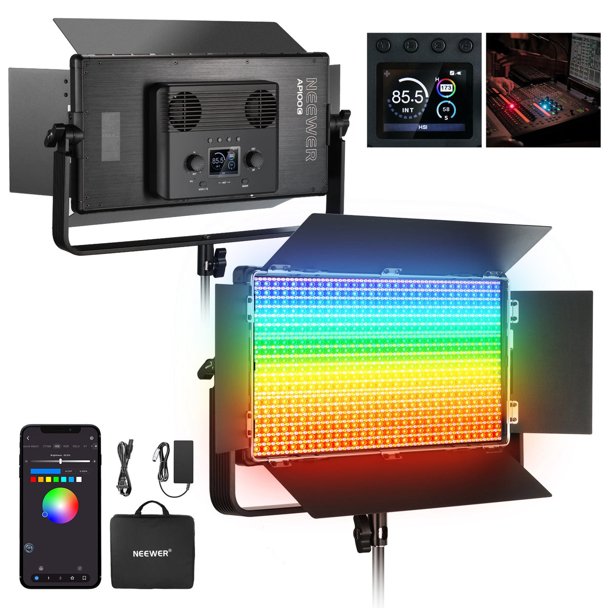 NEEWER AP100C 105W RGB LED Panel Video Light - NEEWER – NEEWER.CA