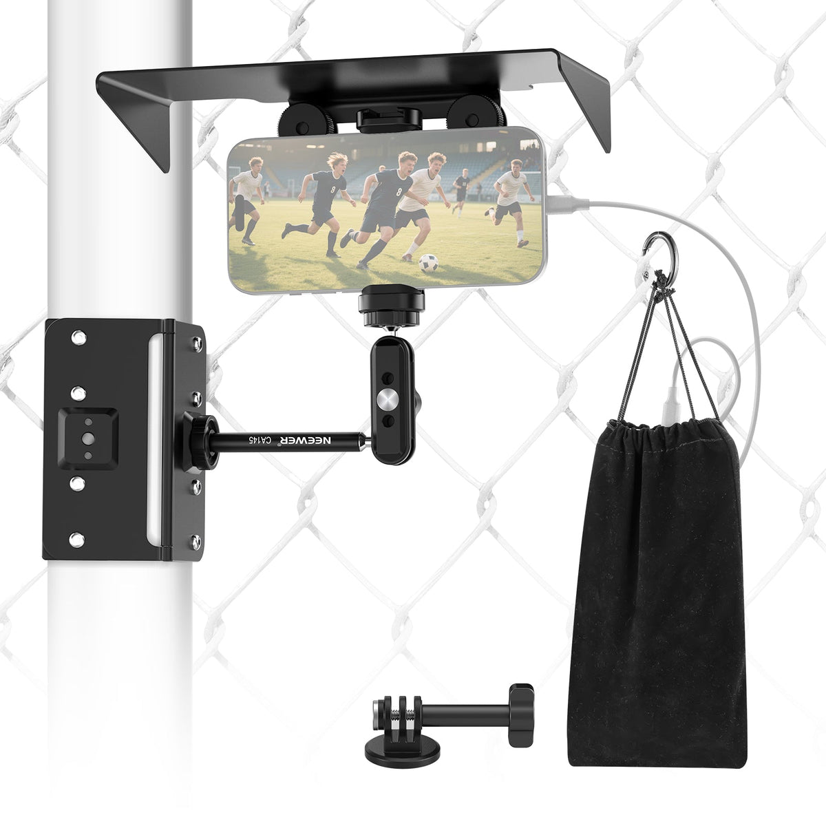 NEEWER CA145 Magnetic Fence Mount Kit For Phones & Action Cameras ...