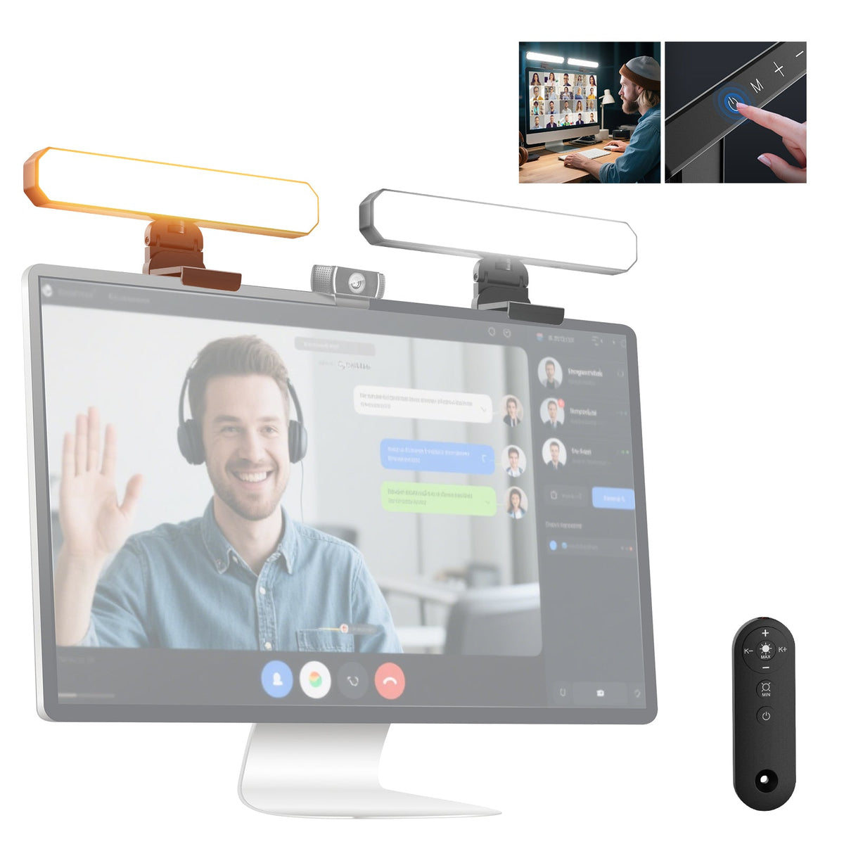 NEEWER BASICS L10 Bi Color Desktop LED Light Kit with 11" Stand/Monito