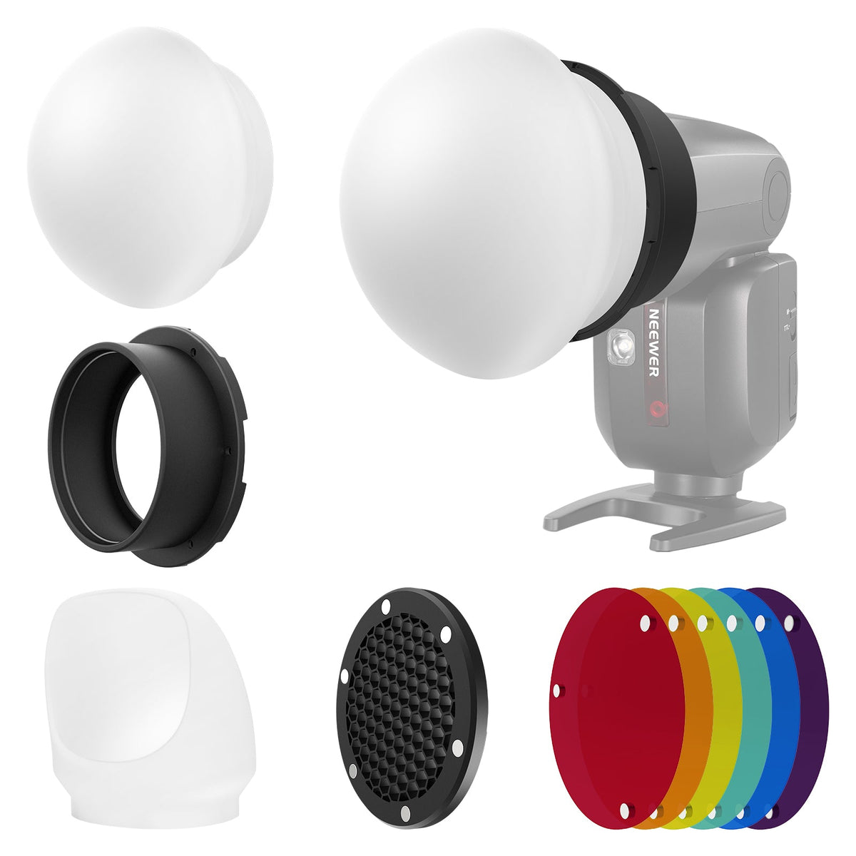 NEEWER CRS5 Flash Accessories Kit with Silicone Diffuser