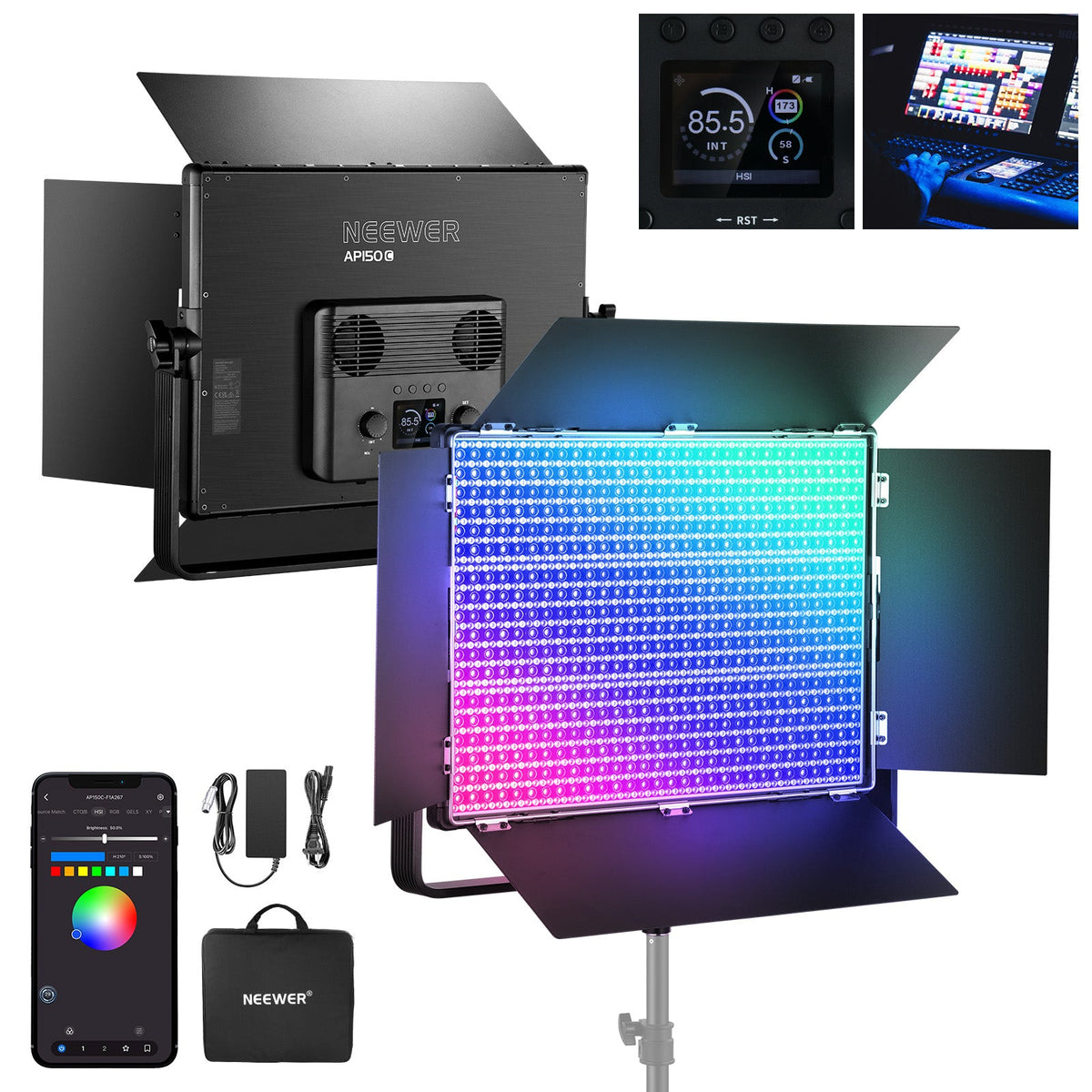 NEEWER AP150C 150W RGB LED Panel Video Light Kit - NEEWER – NEEWER.CA