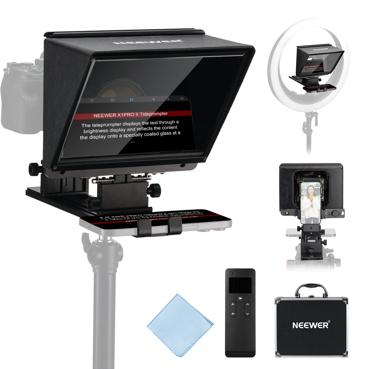 NEEWER X1 Pro II 9" Remote Control Teleprompter - NEEWER