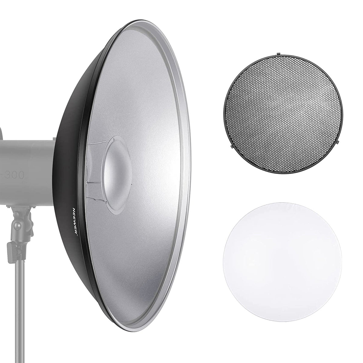 NEEWER 21.6" Studio Strobe Flash Light Reflector Beauty Dish - NEEWER