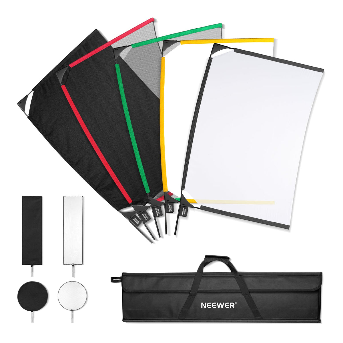 NEEWER 5-in-1 18x24in Foldable Scrim Flag Kit - NEEWER