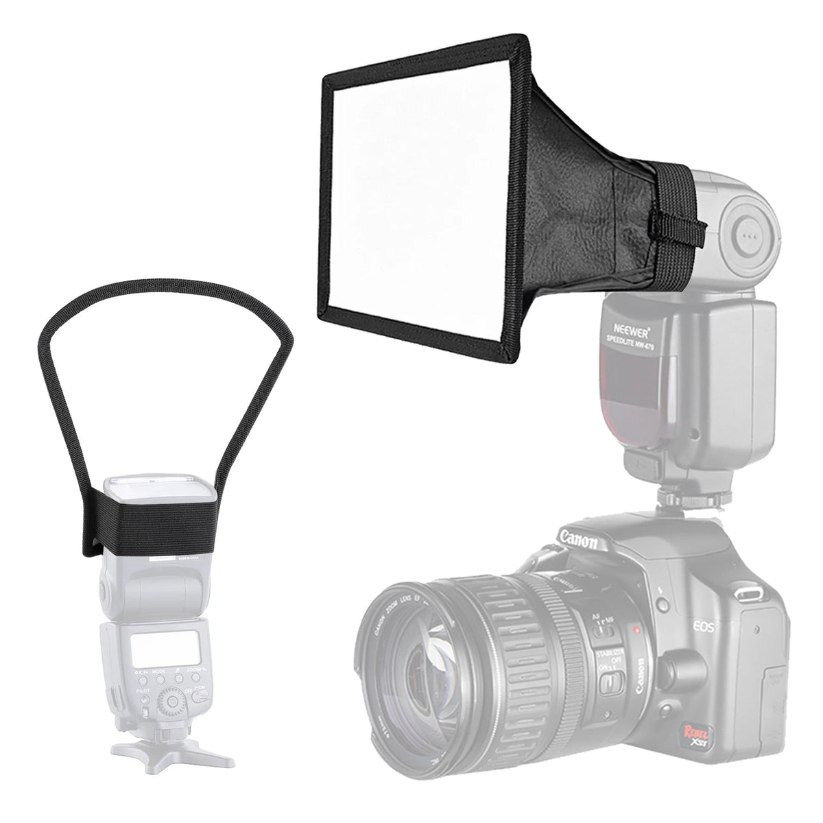 NEEWER Speedlite Flash Softbox and Reflector Diffuser Kit - NEEWER